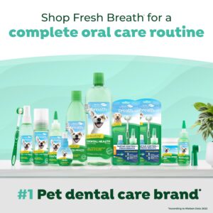 TropiClean Fresh Breath Advanced Whitening with 3D MICROGUARD | Dog Breath Water Additive | Dental Care | Dog Breath Freshener | Simple Pet Teeth Cleaning | Made in USA | 16 oz