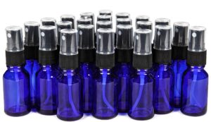 vivaplex, 24, cobalt blue, 15 ml (1/2 oz) glass bottles, with black fine mist sprayer's