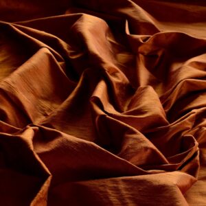 iridescent mahogany brown dupioni silk, 100% silk fabric, by the yard, 44" wide