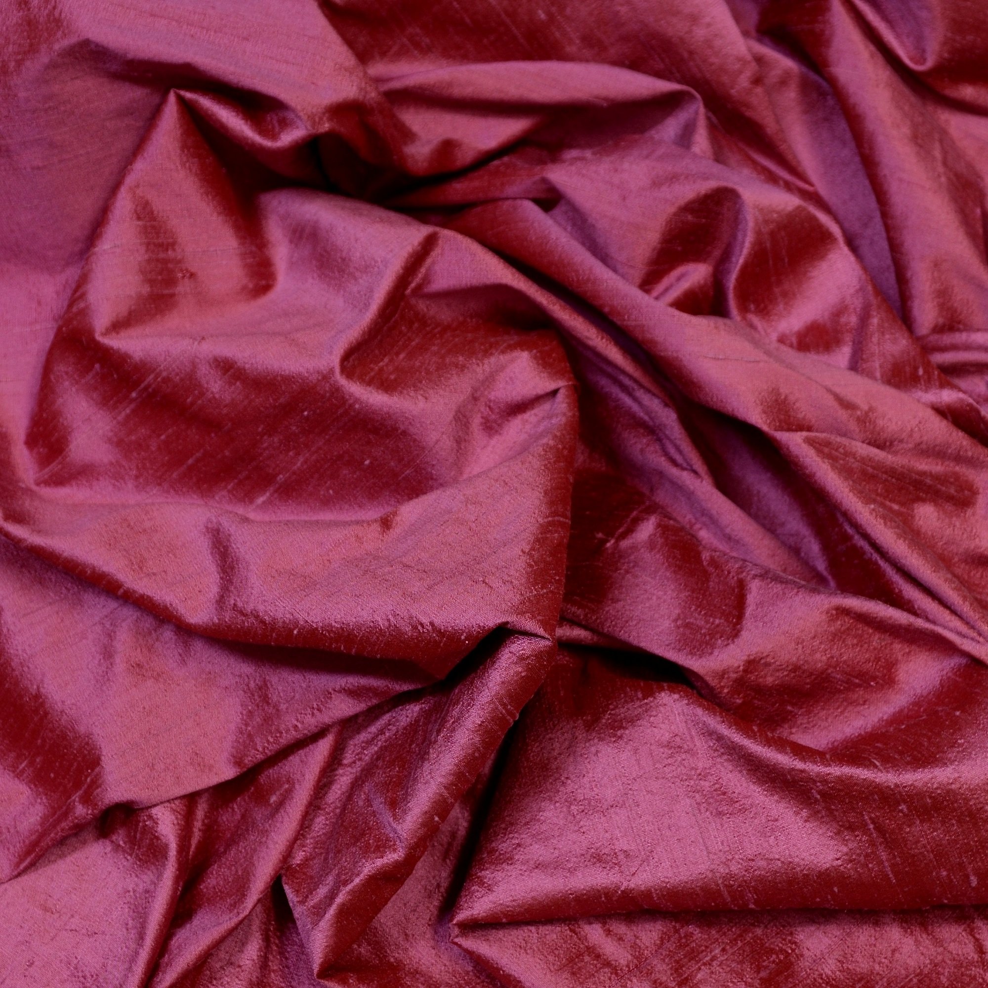 Iridescent Raspberry Pink Dupioni Silk, 100% Silk Fabric, by The Yard, 44" Wide