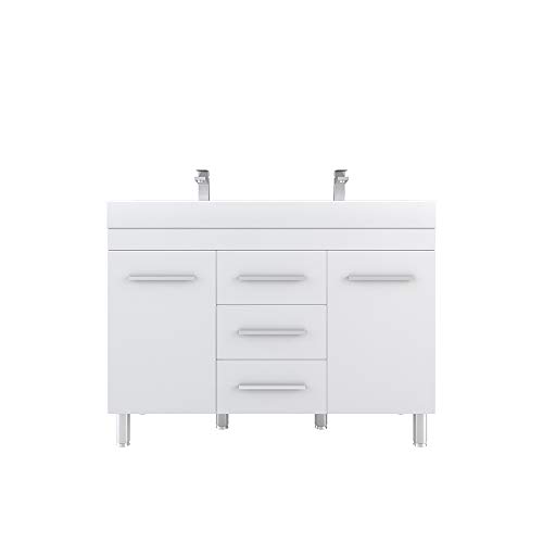 Alya Bath Ripley Bathroom Vanity, 48, White