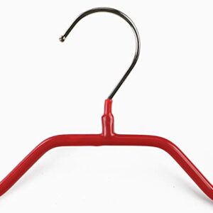 Mawa by Reston Lloyd BodyForm Series Non-Slip Space-Saving Clothes Hanger for Jackets, Suits & Coats, 16-1/2", Style 42/L, Set of 5, Red