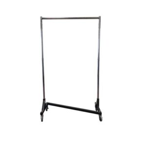 Only Hangers Small Commercial Grade Rolling Z Rack with Nesting Black Base (41" Length)