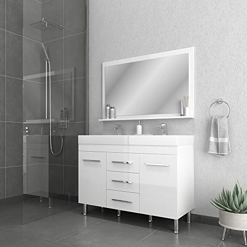 Alya Bath Ripley Bathroom Vanity, 48, White