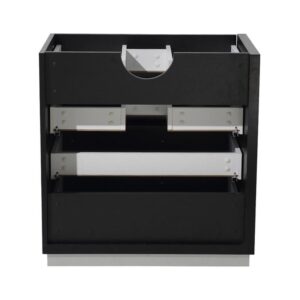 Fresca Livello 30" Black Modern Bathroom Cabinet - Cabinet Only (Sink Not Included)