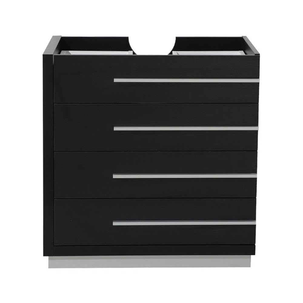 Fresca Livello 30" Black Modern Bathroom Cabinet - Cabinet Only (Sink Not Included)