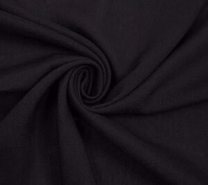 rayon challis fabric by the yard - 60" inches wide - lightweight rayon fabric - use rayon fabric by the yard for lounge wear, jumpsuits, pajamas, and skirts - black, 2 continuous yards