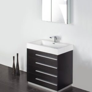 Fresca Livello 30" Black Modern Bathroom Cabinet - Cabinet Only (Sink Not Included)