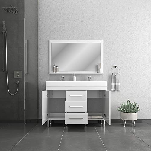 Alya Bath Ripley Bathroom Vanity, 48, White