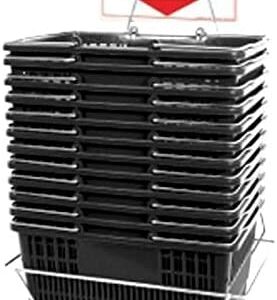 Only Hangers Set of 12 Black Shopping Basket Set