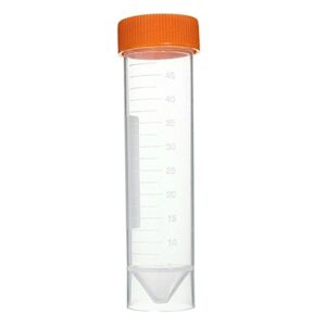 cynken 10pcs 50ml plastic centrifuge test tube empty bottles self standing screw caps