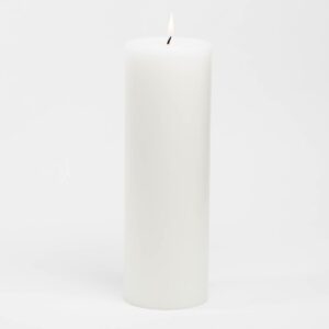 richland 4" x 12" white pillar candles set of 6