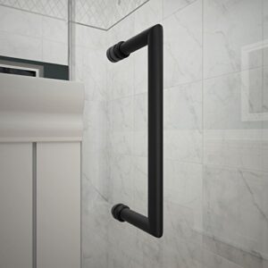 DreamLine Unidoor 23 in. W x 72 in. H Frameless Hinged Shower Door in Satin Black, SHDR-20237210F-09