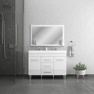 Alya Bath Ripley Bathroom Vanity, 48, White