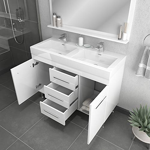 Alya Bath Ripley Bathroom Vanity, 48, White