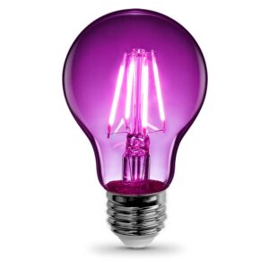 feit electric a19 (a19/tp/led) purple filament led 25w, a19 2.38" d x 4.44" h