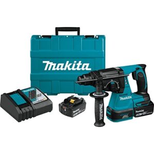 makita xrh01t 18v lxt lithium-ion brushless cordless 1" rotary hammer kit (5.0ah)