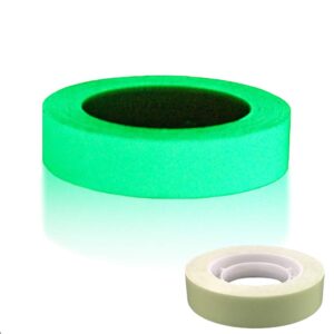 duofire glow in the dark tape, luminous tape sticker,9.84' length x 0.47" width (1.2cmx300cm) high luminance glow removable waterproof photoluminescent glow in the dark safety tape