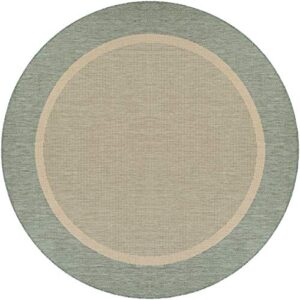 couristan styria texture area rug, 7'6" round, natural-green