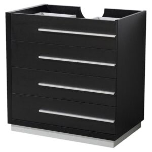 fresca livello 30" black modern bathroom cabinet - cabinet only (sink not included)