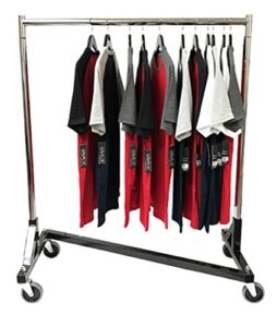 only hangers small commercial grade rolling z rack with nesting black base (41" length)