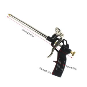 Foam Gun, Picowe Foaming Gun Pu Expanding Caulking Gun Metal Body Pro Heavy Duty PU Spray Foam Gun Grade Expanding Spray Application Applicator