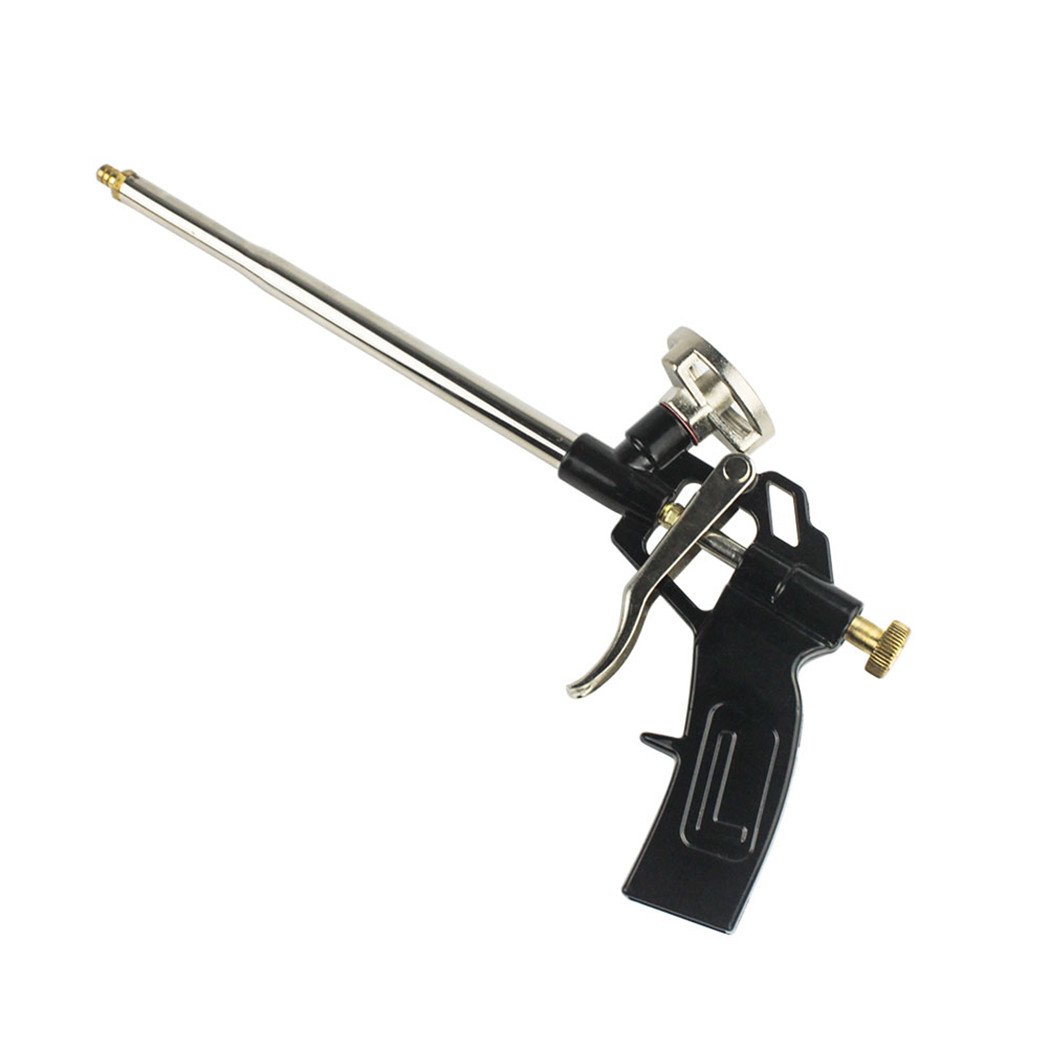 Foam Gun, Picowe Foaming Gun Pu Expanding Caulking Gun Metal Body Pro Heavy Duty PU Spray Foam Gun Grade Expanding Spray Application Applicator