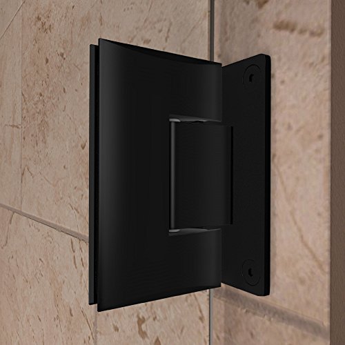 DreamLine Unidoor 23 in. W x 72 in. H Frameless Hinged Shower Door in Satin Black, SHDR-20237210F-09