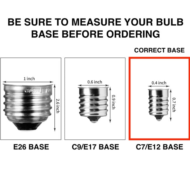 25 Pack Clear G40 Globe Light Bulbs for Patio String Lights Fits E12 and C7 Base 5 Watt 1.5 Inch Dimmable Light Bulbs G40 Replacement Bulbs for Patio Lights