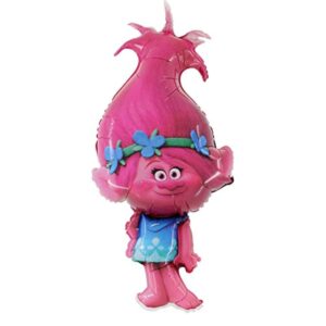 1 x trolls poppy shape 43" x 21"/109 cm x 53 cm foil balloon