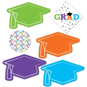 big dot of happiness hats off grad - diy shaped graduation party cut-outs - 24 count