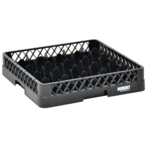 vollrath traex black plastic 25 compartment dishwashing base rack - 19 3/4"l x 19 3/4"w x 4"h