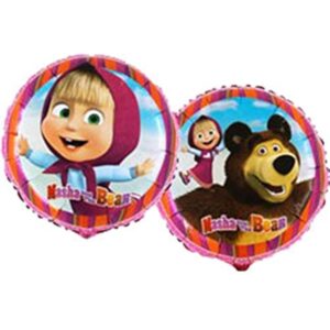 2 x masha & the bear foil balloon 18"/45cm