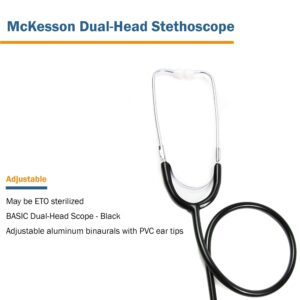 McKesson 01-670HBKGM Entrust Performance Dual-Head Stethoscope, Black (Pack of 10)