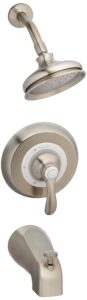 kohler ts12007-4-bn fairfax rite-temp® bath & shower valve trim with lever handle, npt spout & 2.5 gpm showerhead vibrant brushed nickel