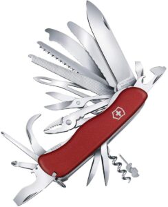 victorinox work champ xl pocket knife, red, 30 function