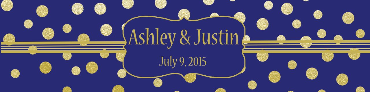 DesignThatSign 100 Gold Confetti On Navy Blue Wedding Anniversary Engagement Party Water Bottle Labels Bridal Shower