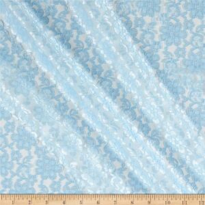 raschelle lace baby blue, fabric by the yard