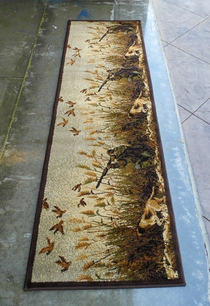 Duck Bird Hunting Scene Area Rug (2 Feet 2 Inch X 7 Feet 2 Inch Runner)