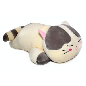 vintoys very soft cat big hugging pillow plush kitten kitty stuffed animals gray 23.5"