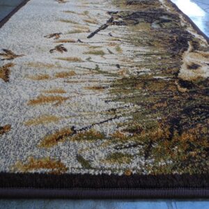 Duck Bird Hunting Scene Area Rug (2 Feet 2 Inch X 7 Feet 2 Inch Runner)