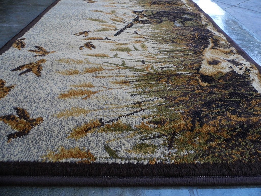 Duck Bird Hunting Scene Area Rug (2 Feet 2 Inch X 7 Feet 2 Inch Runner)