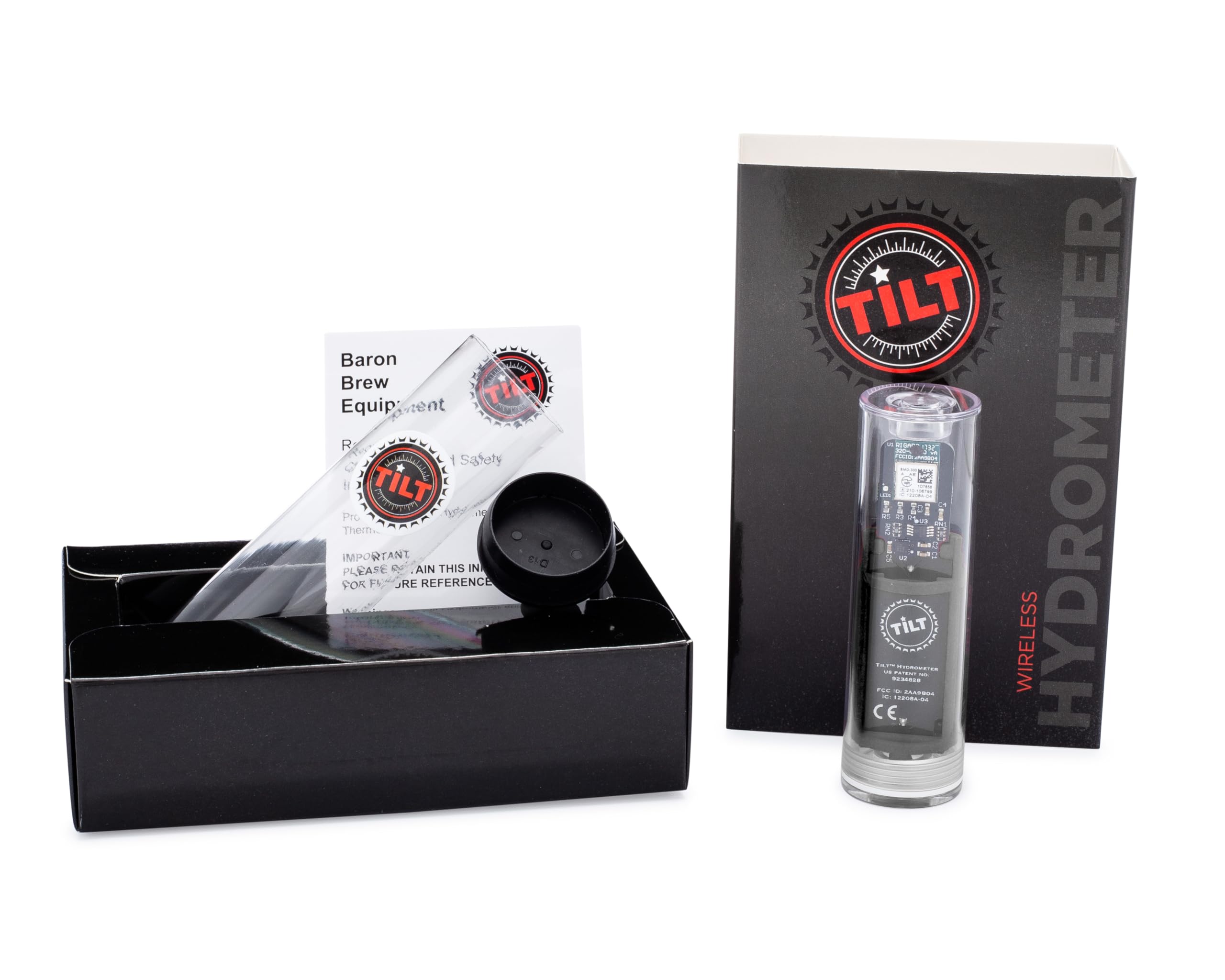 Tilt Wireless Black Hydrometer and Thermometer: Patented Brewing Technology for Precision Monitoring & Control for Fermentation of Beer, Wine, Cider, Mead & More