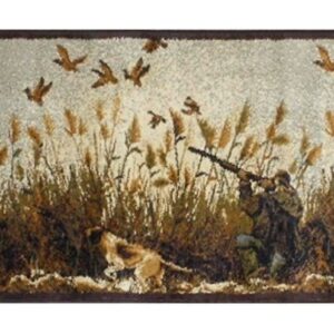 Duck Bird Hunting Scene Area Rug (2 Feet 2 Inch X 7 Feet 2 Inch Runner)