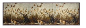 duck bird hunting scene area rug (2 feet 2 inch x 7 feet 2 inch runner)