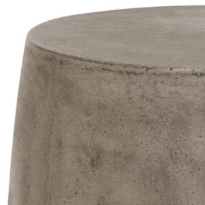 SAFAVIEH Outdoor Collection Zuri Modern Dark Grey Concrete Round Accent Table (Fully Assembled)