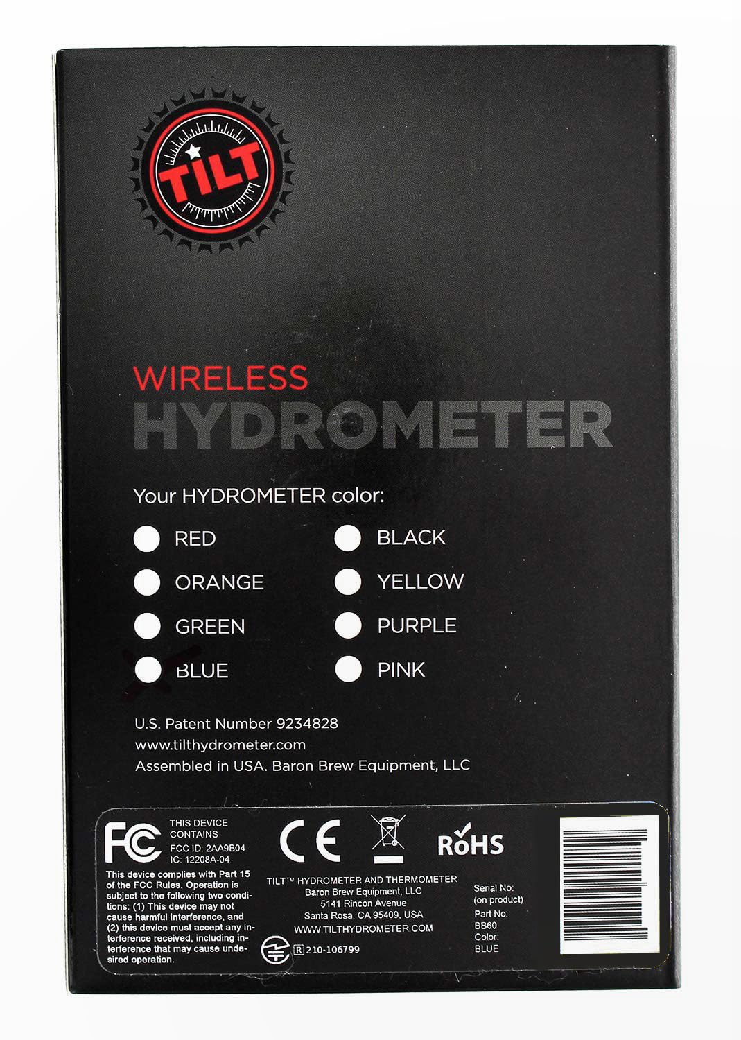 Tilt Wireless Black Hydrometer and Thermometer: Patented Brewing Technology for Precision Monitoring & Control for Fermentation of Beer, Wine, Cider, Mead & More