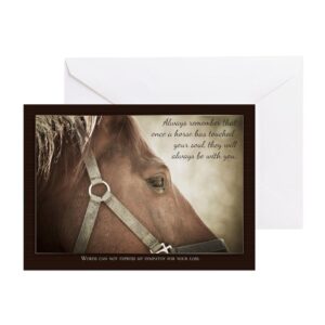 cafepress horse sympathy (pk of 20) greeting cards greeting card (20-pack), note card with blank inside, birthday card glossy