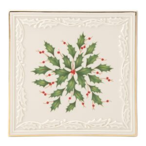 lenox hosting the holidays trivet, 0.90 lb, red & green