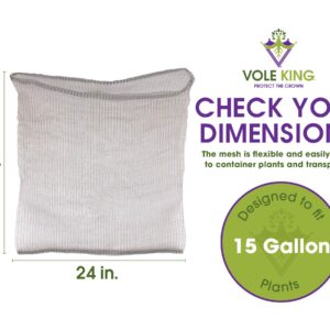 VOLE KING Plant Baskets - Gopher and Vole Baskets, 15 Gallon, Pack of 1 - Protect Plants, Trees, Flowers and Bulbs from Voles, Gophers and Moles - A One Time Solution, No Repellent Needed